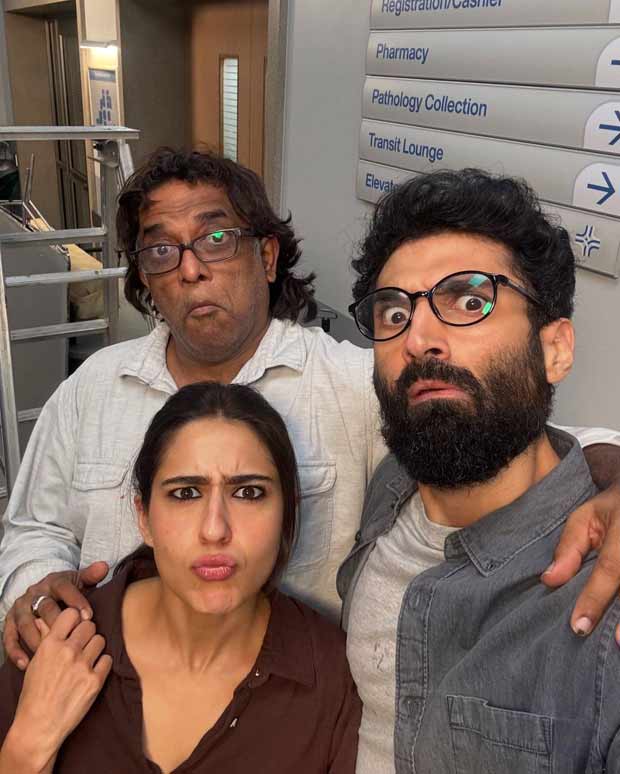 Aditya Roy Kapur, Sara Ali Khan and Anurag Basu pull up goofy faces in ...